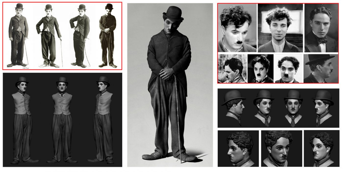 Charlie chaplin - DSculpt Studio - 3D Art Oursourcing